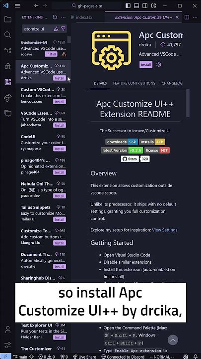 vscode font 시네21