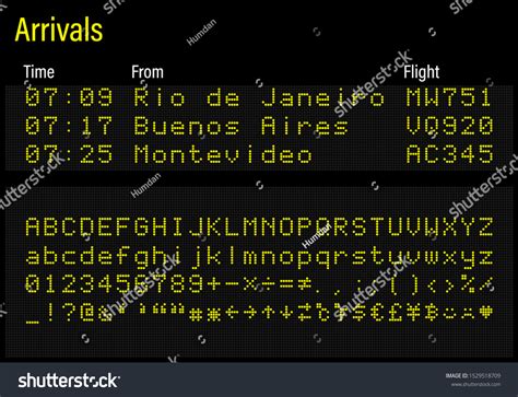 Led Electronics Digital Font Letters Numbers Stock Vector Royalty Free Shutterstock