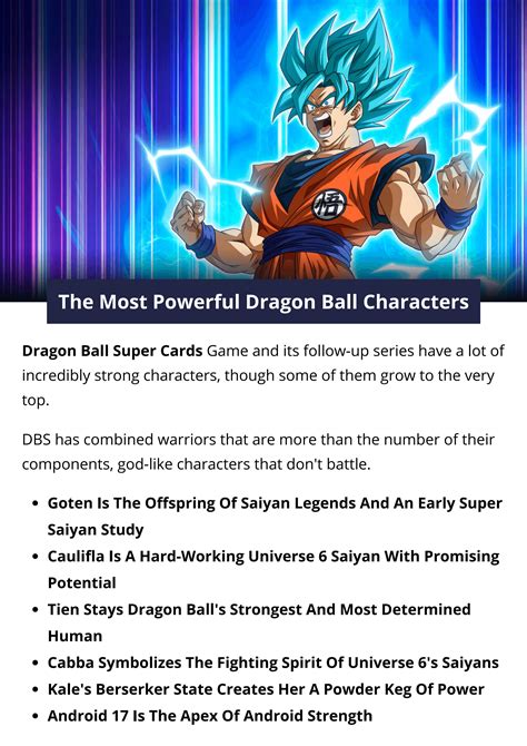 The Most Powerful Dragon Ball Characters By Jonesashley Issuu