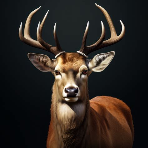 Download Ai Generated Deer Antlers Royalty Free Stock Illustration