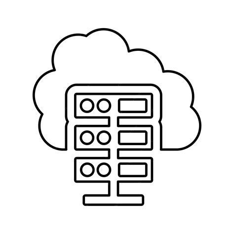Premium Vector Cloud Database Server Icon Line Icon Outline Symbol
