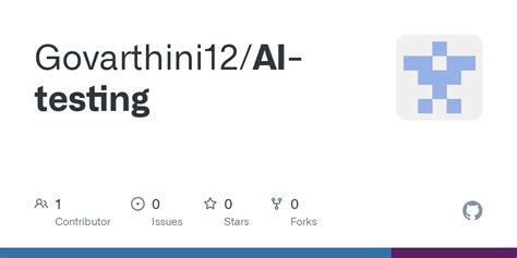 github govarthini12 ai testing