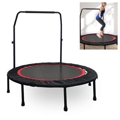 Prijesse 660lbs 48 Inch Portable Mini Trampoline With Jumping Handle