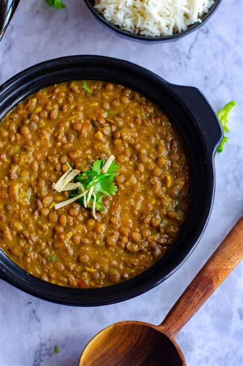 Instant Pot Whole Masoor Dal Brown Lentils Curry Tomato Blues