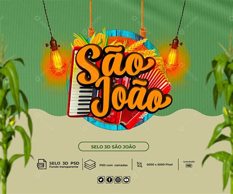 Selo 3d São João Para Composição Psd Download Designi