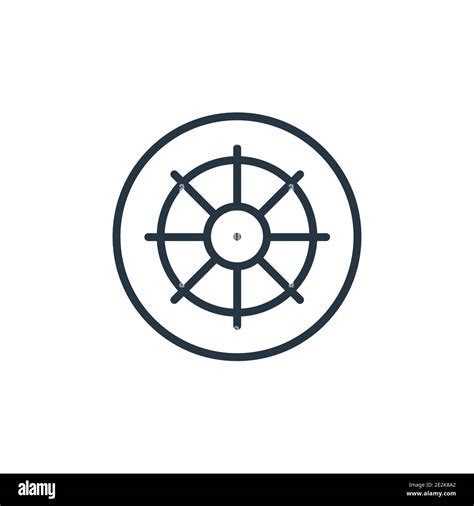 Ashoka Outline Vector Icon Thin Line Black Ashoka Icon Flat Vector