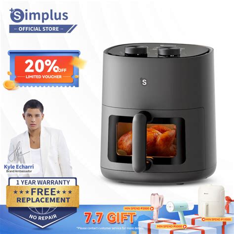 Simplus Air Fryer 5l Large Capacity Multifunction Fryer Non Stick Oil Free Fryer Kitchen Oven