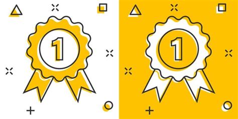 Icône De Gagnant Dans Le Style Comique Illustration Vectorielle De