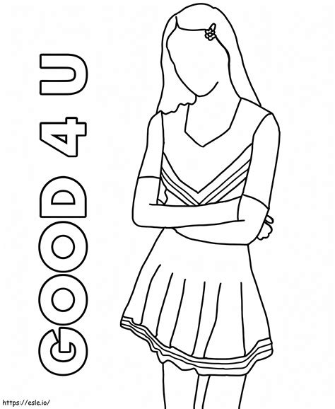 Olivia Rodrigo Good 4 U Coloring Page