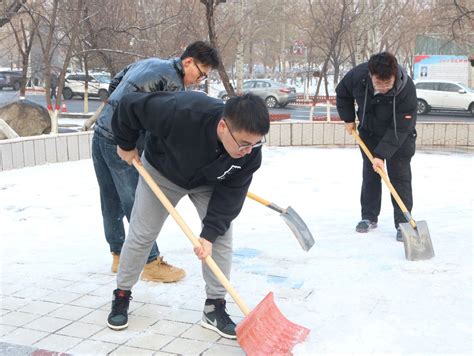 乐劳 能源工程学院组织学生开展扫雪除冰志愿服务活动 能源工程学院