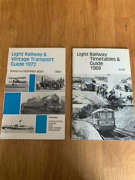 Vintage 2 X Light Railway Timetables And Guide 1969 And 1972 1a13 £4 00
