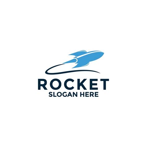 Modelo de ícone de design de vetor de logotipo de foguete Vetor Premium