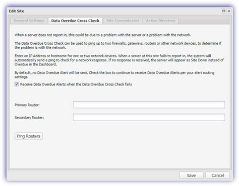 Set Up The Data Overdue Cross Check