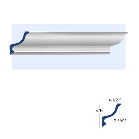 White Angled Ceiling Crown Molding