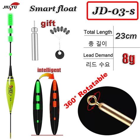 Sensor de gravedad de flotador electrónico inteligente de pesca Led 2g