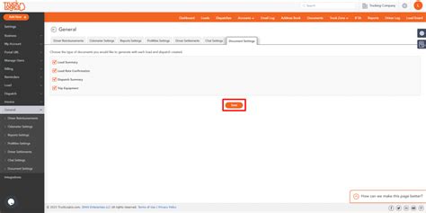 How To Tuesday Allowing The System To Generate Documents Trucklogics Trucking Software 1