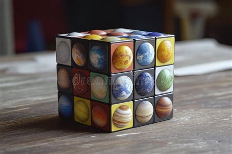 Unique Planet Themed Puzzle Cube Showcases Solar System In Vibrant