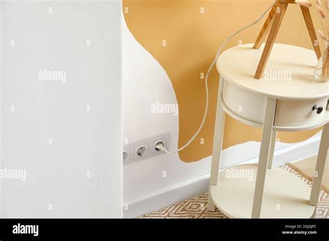 Lamp Plugged Into Socket In Room Stock Photo Alamy