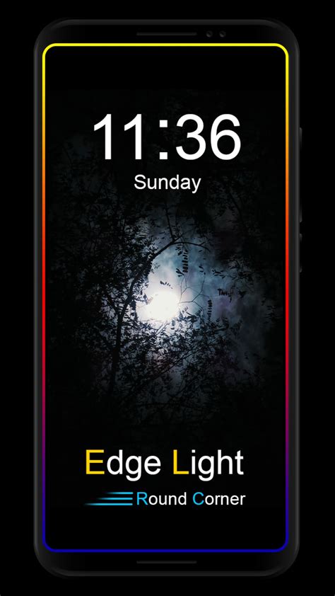Android Edge Lighting Notification Rounded Corners App