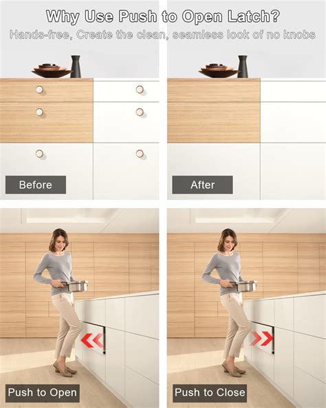 Magnetic Push To Open Door Catches For Kitchen Cabinet Jiayi 2 Pack