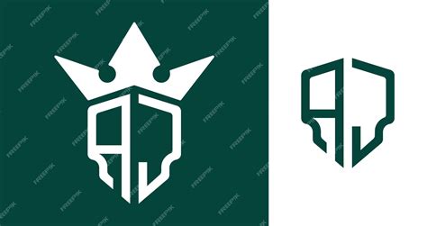 크리에이티브 이니셜 Aj 로고 디자인 프리미엄 벡터