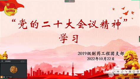 化学与药学学院2019级制药工程团支部开展“学习党的二十大精神”线上主题团课