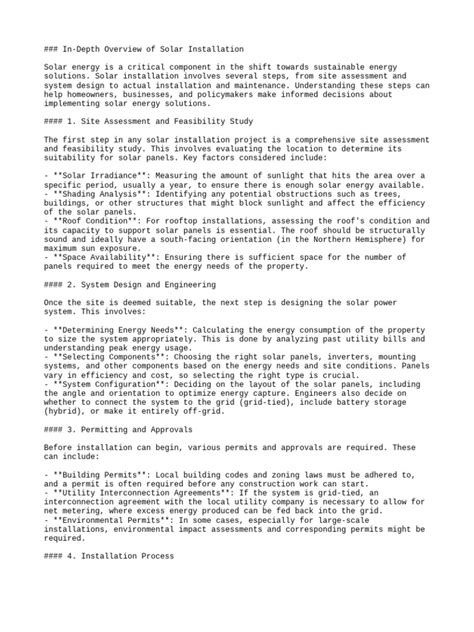 in depth overview of solar inst pdf solar power photovoltaic system