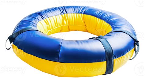 Bright Yellow And Blue Flotation Device For Safety 53343462 Png