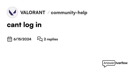 Cant Log In Valorant