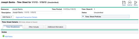 Creating A Time Sheet