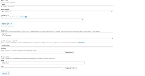 Amazon Web Services AWS CodePipeline Not Extracting Artifact Before