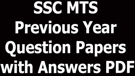 Ssc Mts Question Paper With Answers Archives