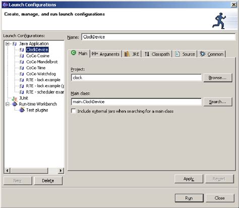 8 The Launch Configuration That Starts The Clock Device Download Scientific Diagram