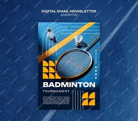 Premium Psd Badminton Template Design