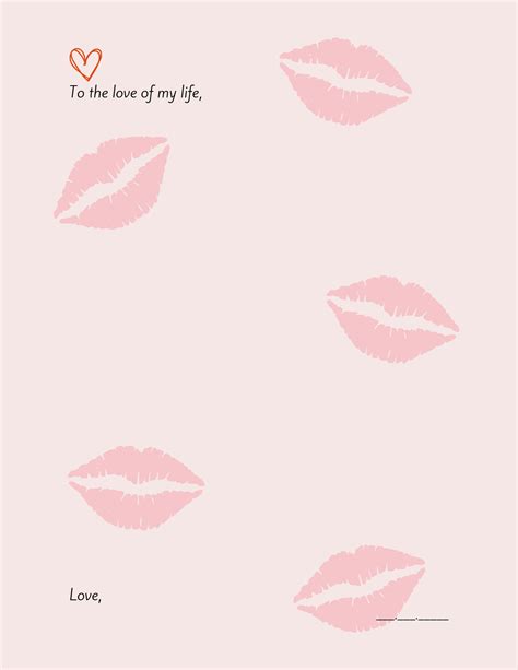 Love Letter Template Printable Etsy