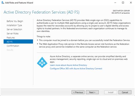 windows server 2019 adfs step by step