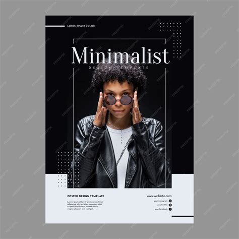 평면 디자인 미니멀리스트 포스터 템플릿 무료 벡터