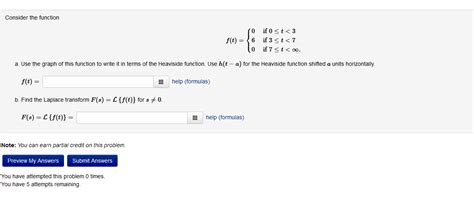 Solved Consider The Function 0 F T 6 0 If 0 Chegg Com