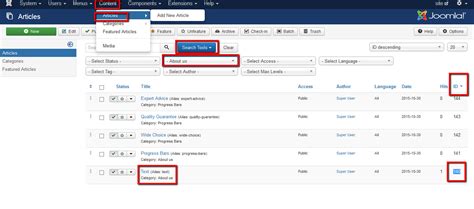 Joomla X How To Find The Article Template Monster Help