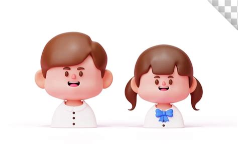 아이 학생 캐릭터 소년과 소녀 교육 어린이 학교 요소 3d 만화 배경 그림 무료 Psd 파일