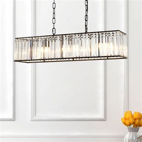 Mercer41 Lathierio 6 Light Rectangle Pendant Wayfair
