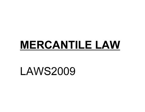 Lecture 5 Slides Slide Mercantile Law Laws Lecture 5 April 6 7