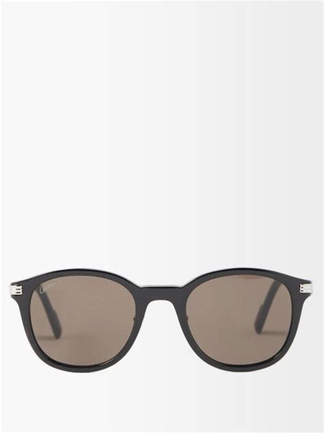 Cartier D Frame Acetate Sunglasses Black Shopstyle