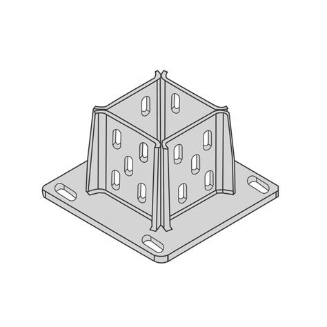 پایه پروفیل جوشی 100×100 فراز تهویه البرز