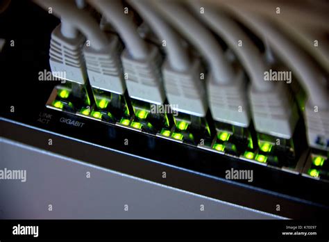 Gigabit Ethernet Connection Stock Photo Alamy