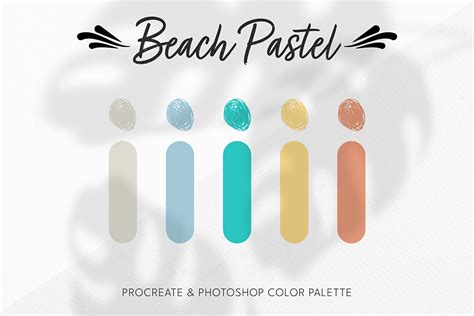 Color Palette Beach Pastel Graphic By Catsquills · Creative Fabrica