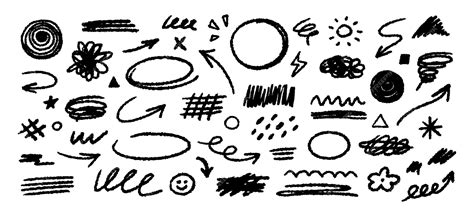 Premium Vector Collection Of Hand Drawn Simple Decorative Elements