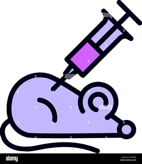 Genetic Mouse Icon Outline Vector Rna Gene Manipulation Human