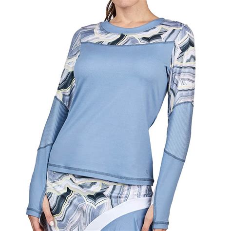 Sofibella Long Sleeve Womens Tennis Top Grey