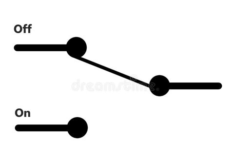 The Electronic Electrical Component Symbol Of A On Off Toggle Switch